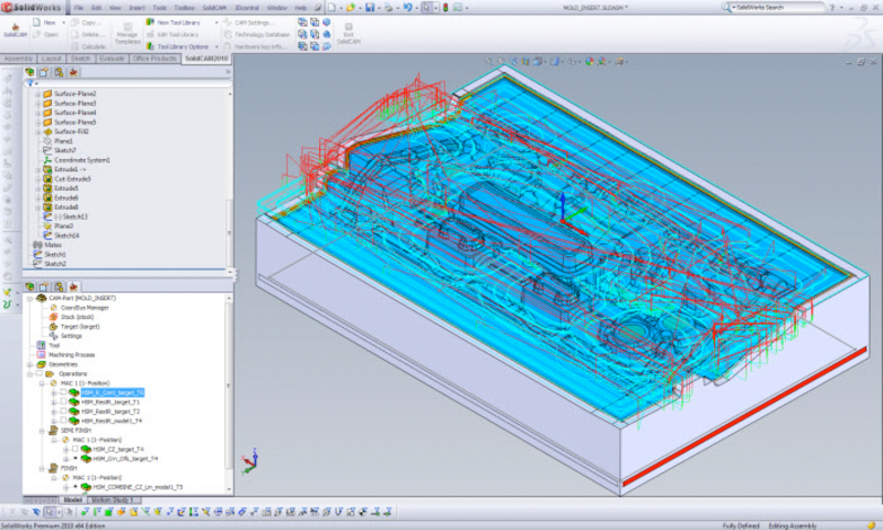 3D/HSM High Speed Roughing, integrated in SolidWorks - SolidCAM Ltd.