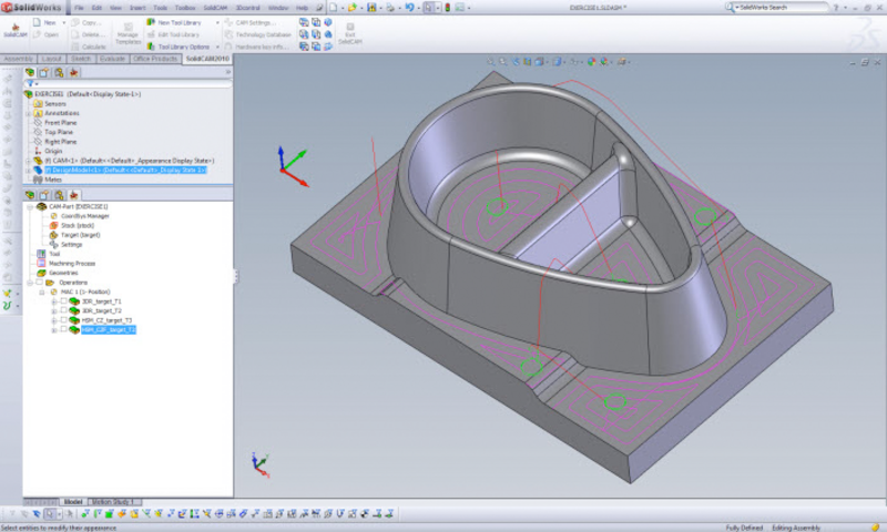 3D/HSM High Speed Finishing, integrated in SolidWorks - SolidCAM Ltd.