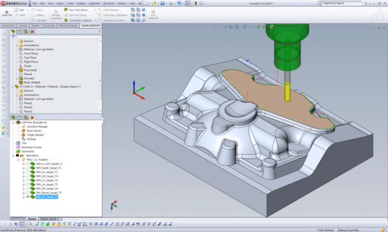 3D/HSM High Speed Finishing, integrated in SolidWorks - SolidCAM Ltd.