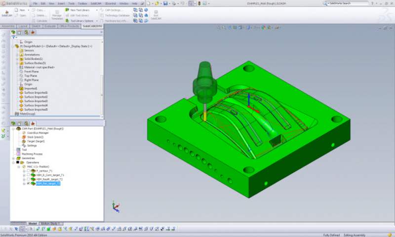 3D/HSM High Speed Finishing, integrated in SolidWorks - SolidCAM Ltd.