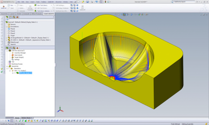 3D/HSM High Speed Finishing, integrated in SolidWorks - SolidCAM Ltd.